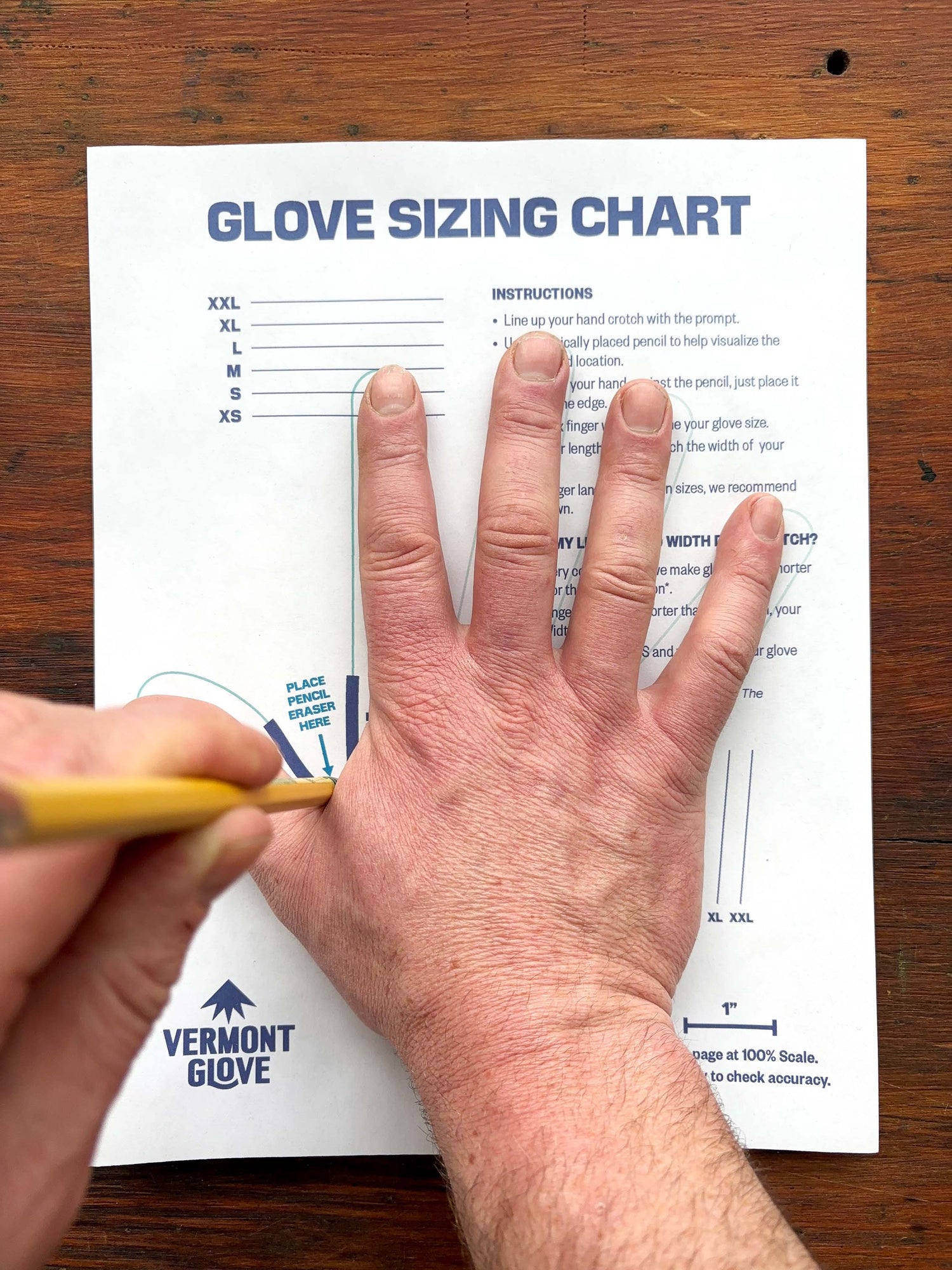 How to Measure Your Glove Size | Size Chart | Vermont Glove