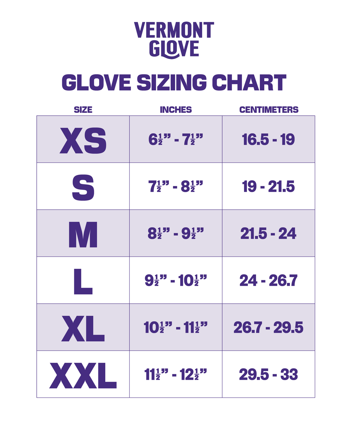 How to Measure Your Glove Size | Size Chart | Vermont Glove